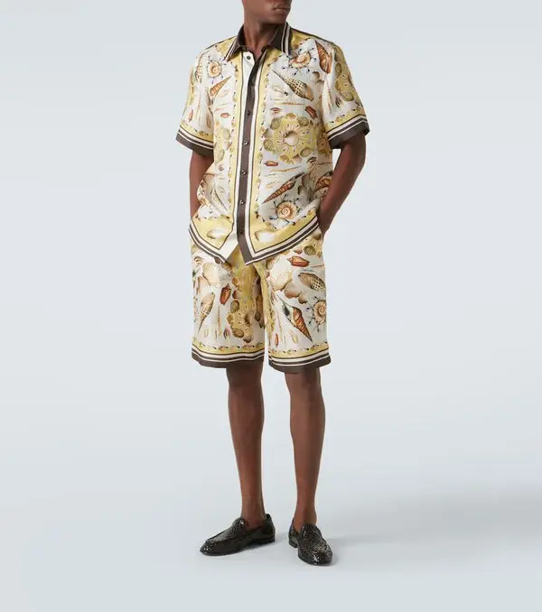 Dolce & Gabbana Printed Silk Twill Shorts - Multicoloured