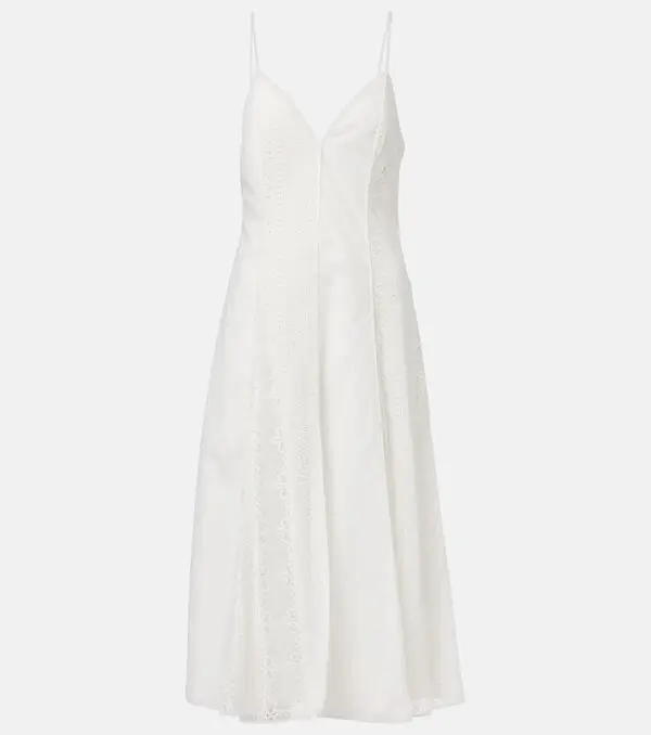 Simkhai Mina Lace Midi Dress - White