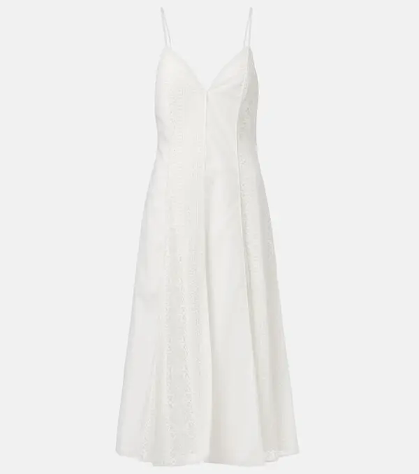 Simkhai Mina Lace Midi Dress - White