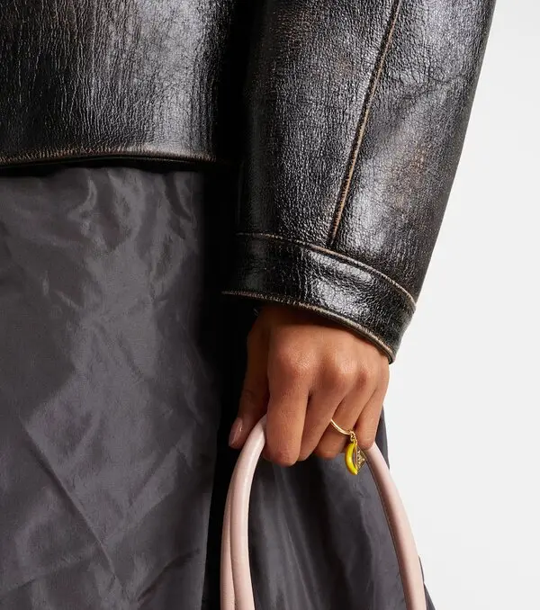 Prada Logo Charm Ring - Gold