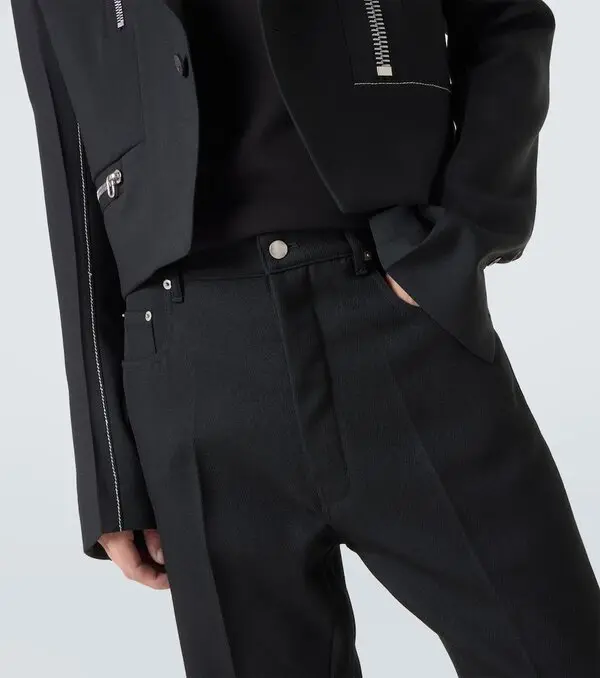 Rick Owens Geth Straight Jeans In Wool