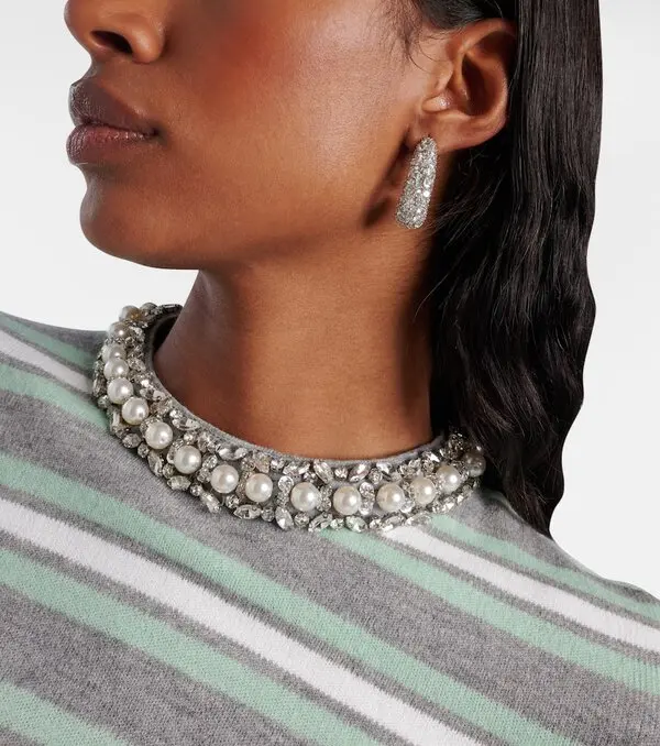 JENNIFER BEHR Crystal-embellished Hoop Earrings