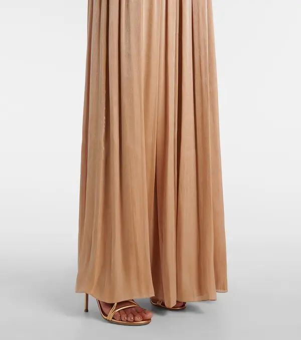 Costarellos Silla Cutout Gathered Gown - Gold