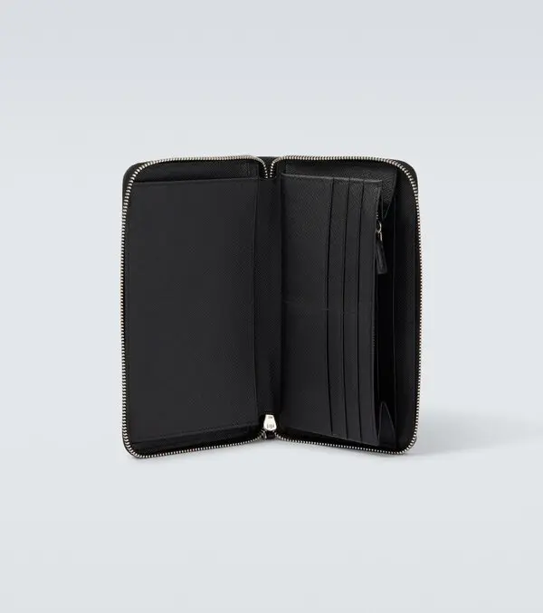 Prada Logo Saffiano Leather Wallet