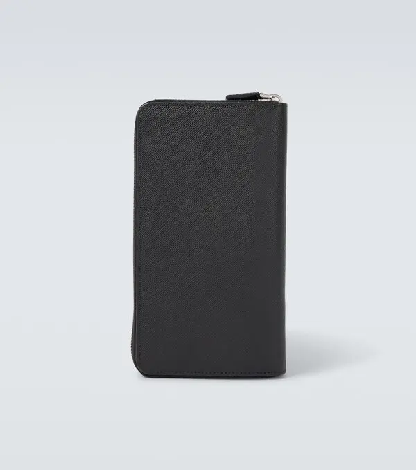 Prada Logo Saffiano Leather Wallet