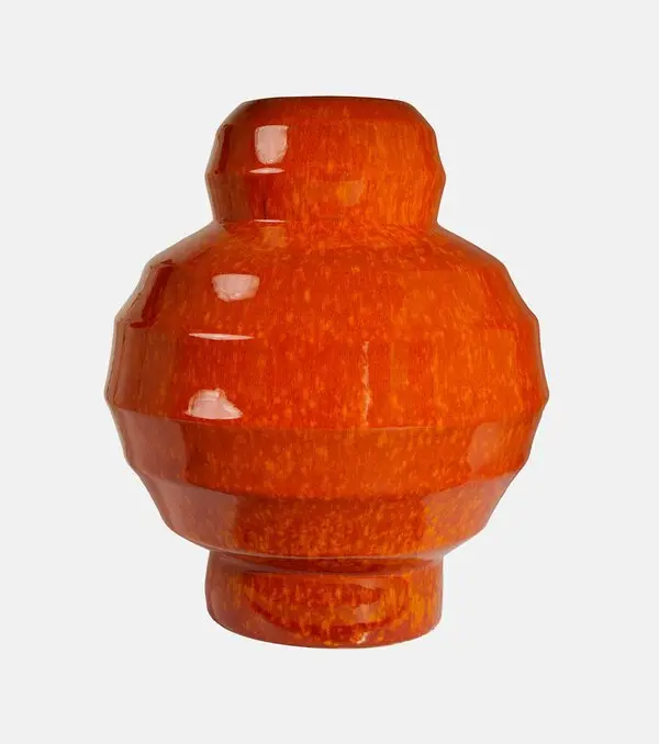 POLSPOTTEN Sumo Ceramic Plant Pot - Orange