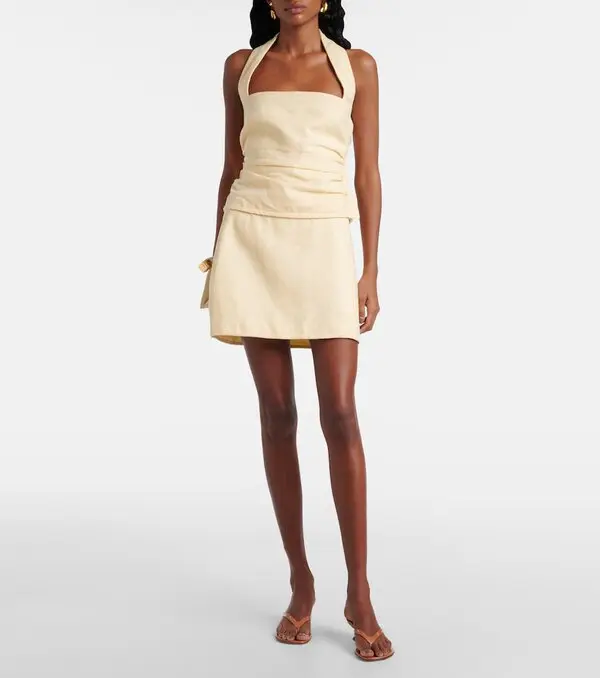 SIR. Jerry Ruched Linen Top