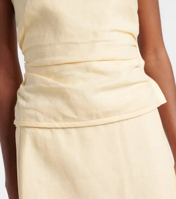 SIR. Jerry Ruched Linen Top