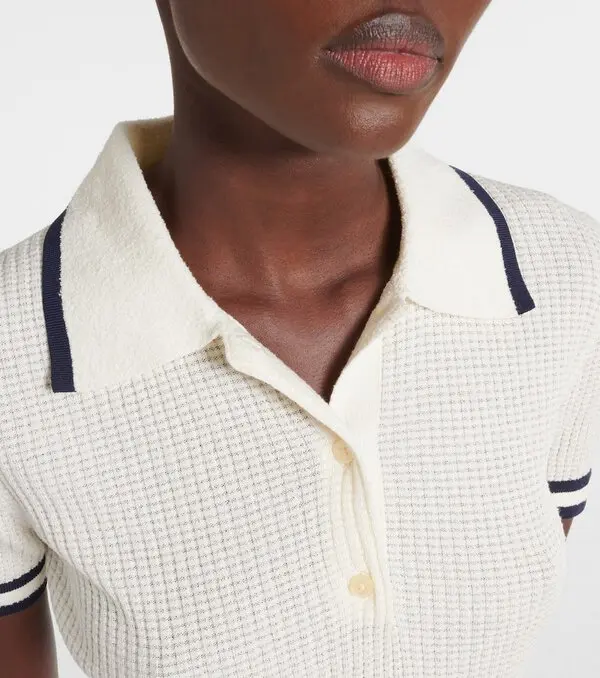 Simkhai Whitten Bouclé Polo Shirt