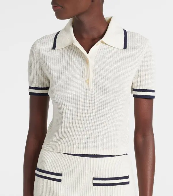 Simkhai Whitten Bouclé Polo Shirt