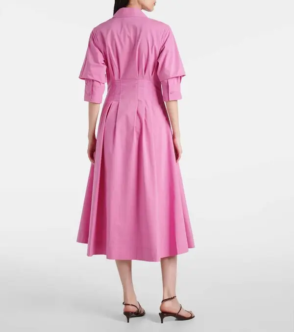 Simkhai Jazz Cotton-blend Poplin Shirt Dress - Pink