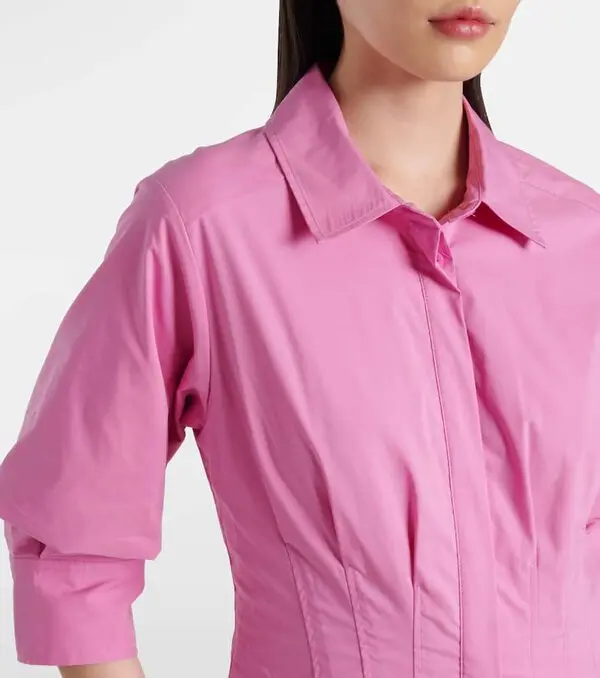 Simkhai Jazz Cotton-blend Poplin Shirt Dress - Pink