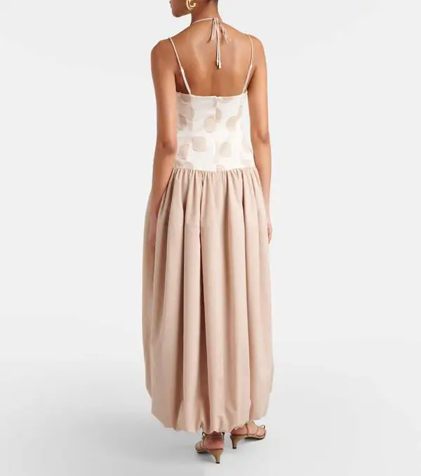Simkhai Pfeiffer Polka-dot Midi Dress - Beige