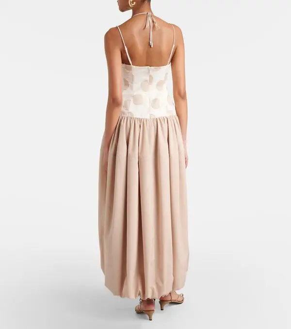 Simkhai Pfeiffer Polka-dot Midi Dress - Beige