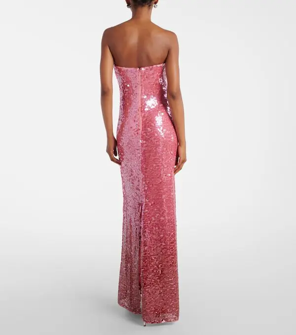 Simkhai Leilani Sequined Strapless Gown - Pink