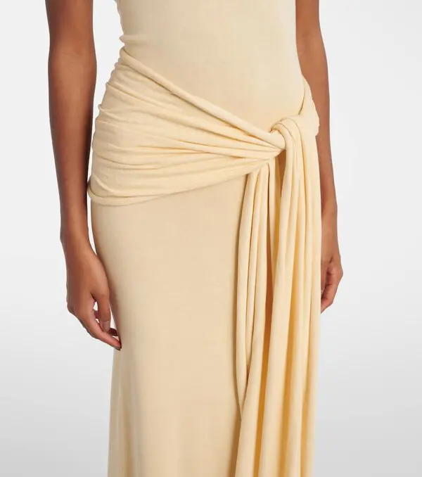 AYA MUSE Knitted Silk And Cotton Maxi Dress