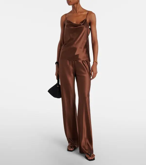 Veronica Beard Billie Silk-blend Straight Pants