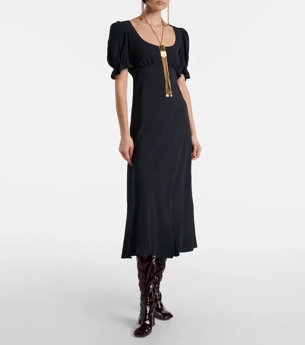 Chloé Gathered Midi Dress
