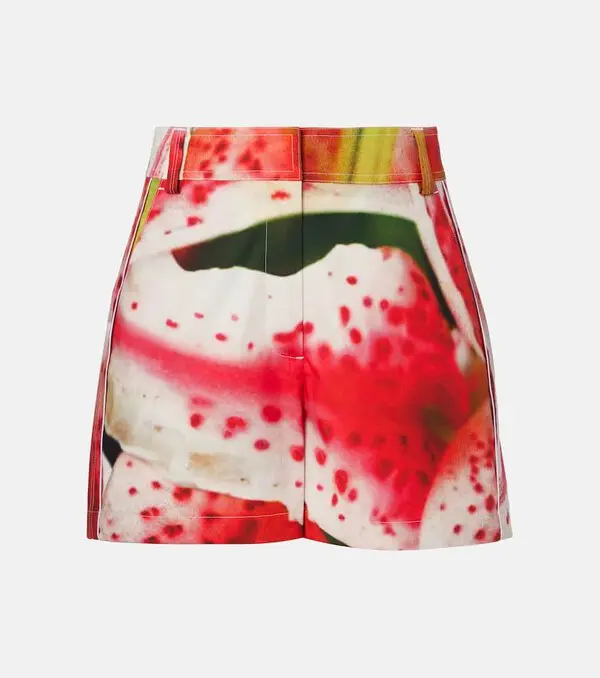 Tory Burch Cotton-blend Cargo Shorts - Pink
