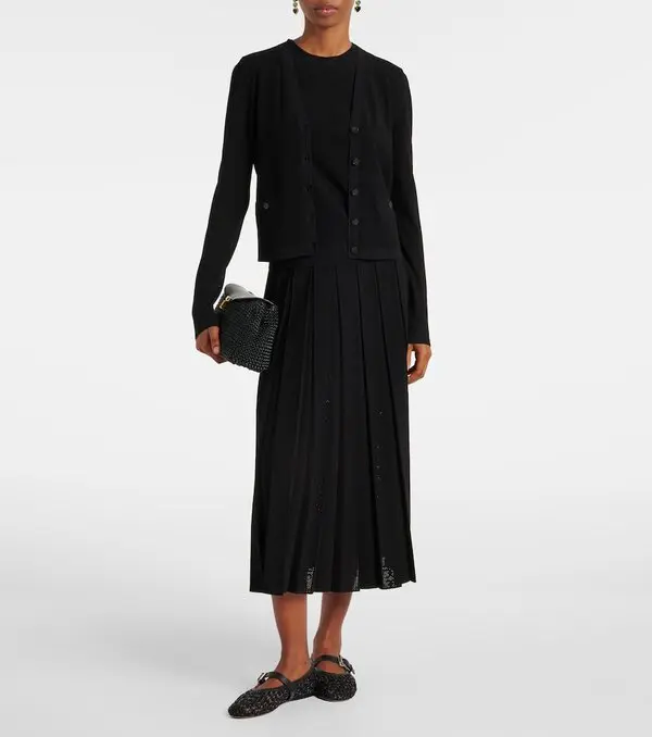 Tory Burch Pleated Midi Skirt