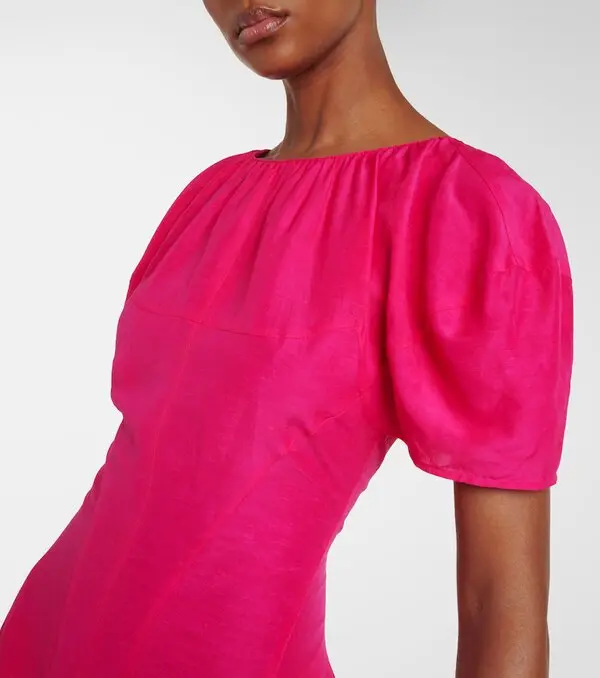 Tory Burch Balloon-sleeve Maxi Dress - Pink