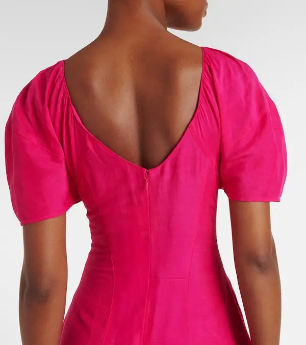 Tory Burch Balloon-sleeve Maxi Dress - Pink
