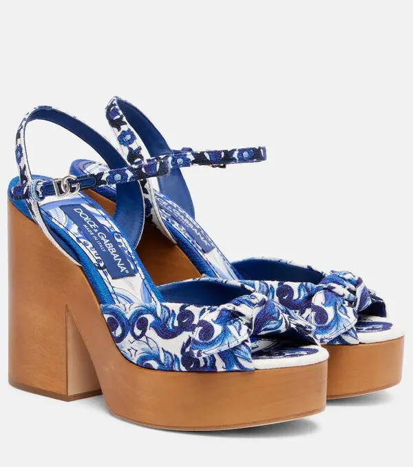 Dolce & Gabbana Majolica Sandals - Blue