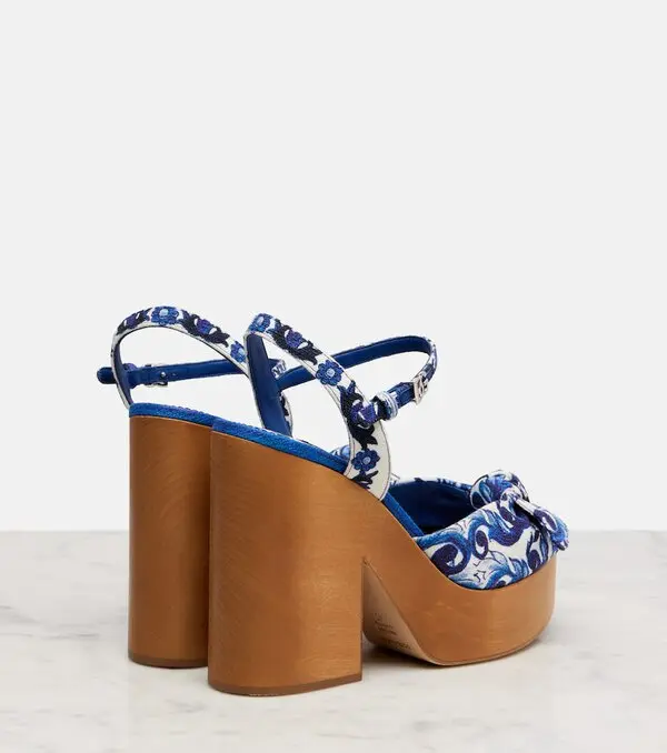Dolce & Gabbana Majolica Sandals - Blue