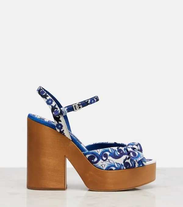 Dolce & Gabbana Majolica Sandals - Blue