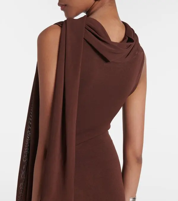 AYA MUSE Scarf-detail Draped Maxi Dress