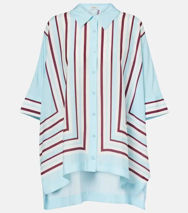 Simkhai Bowman Printed Oversized Shirt - Blue