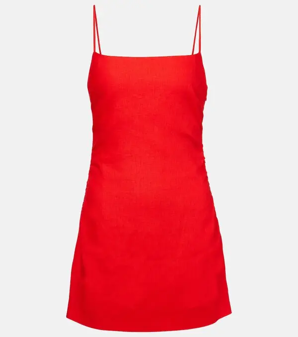 SIR. Tamara Linen Mini Dress - Red