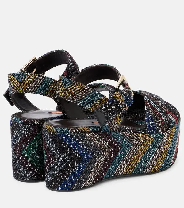 Missoni Julia Caperdoni Sequined Platform Sandals