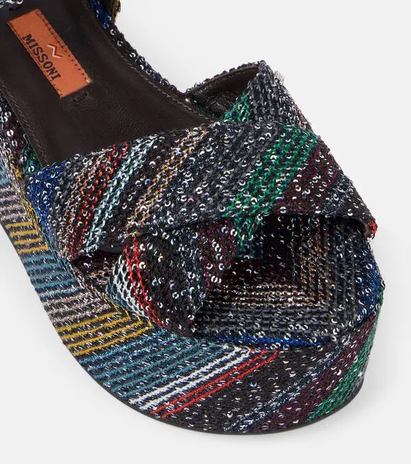 Missoni Julia Caperdoni Sequined Platform Sandals