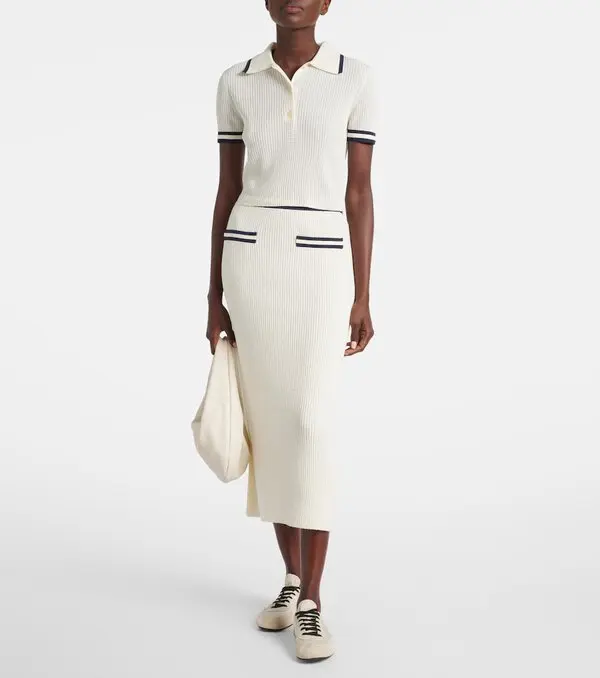 Simkhai Paige Bouclé Midi Skirt