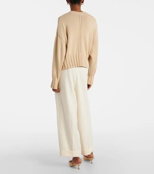 Altuzarra Cotton And Silk-blend Cardigan - Beige