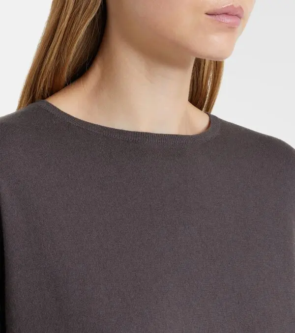 Extreme Cashmere N°347 Aries Cotton And Cashmere Sweater - Grey