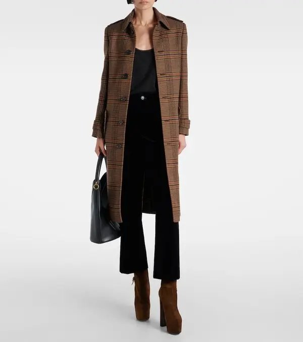 Saint Laurent Nico 155 Suede Platform Ankle Boots