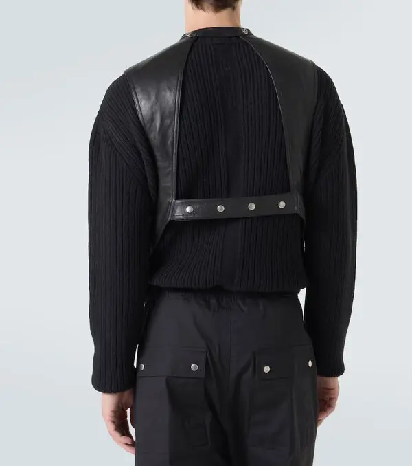 Rick Owens Lamb Leather Vest - Black