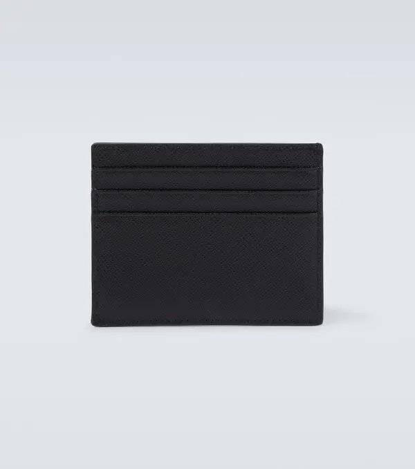 Prada Logo Saffiano Leather Card Holder