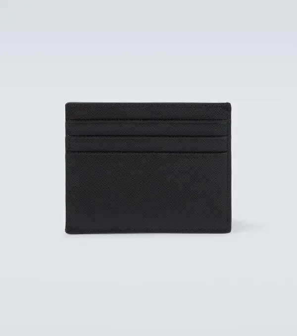 Prada Logo Saffiano Leather Card Holder