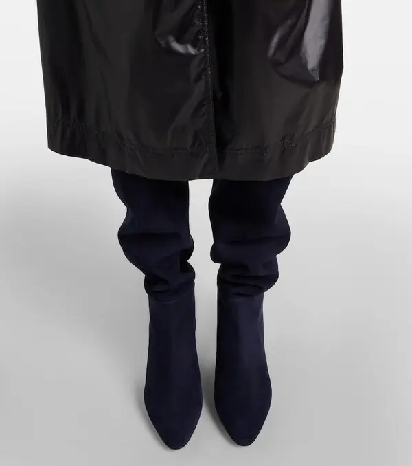 GIANVITO ROSSI Elise Suede Knee-high Boots - Blue