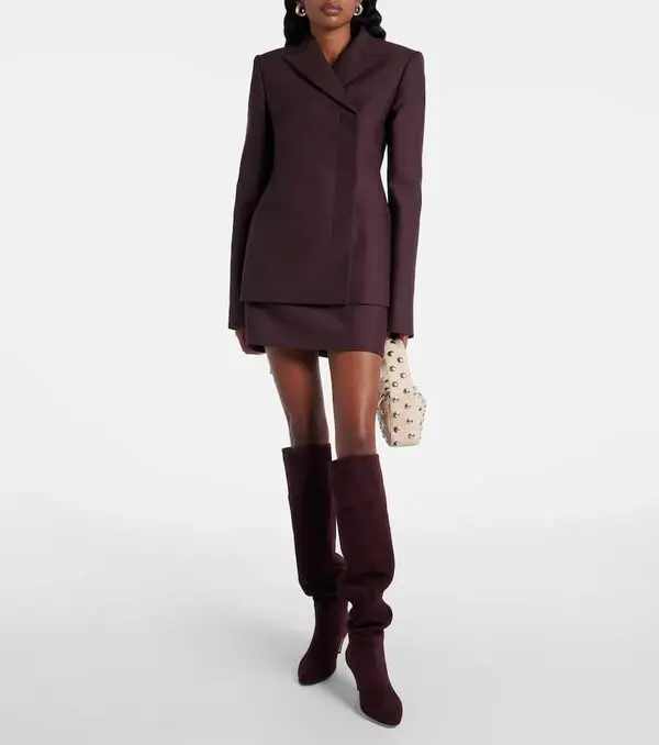 GIANVITO ROSSI 55 Suede Knee-high Boots