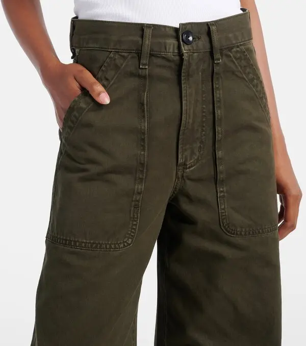 Citizens Of Humanity Ayla Cargo High-rise Wide-leg Jeans - Green