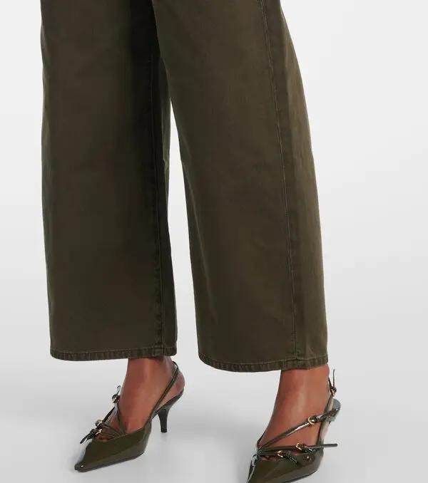 Citizens Of Humanity Ayla Cargo High-rise Wide-leg Jeans - Green
