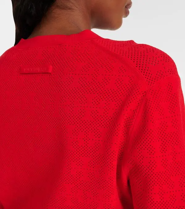 Tory Burch T Monogram Jacquard Cardigan - Red