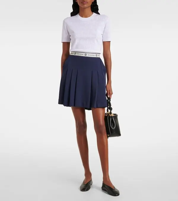 Tory Burch T Monogram Jacquard Sweater - White