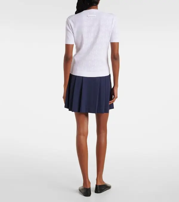 Tory Burch T Monogram Jacquard Sweater - White