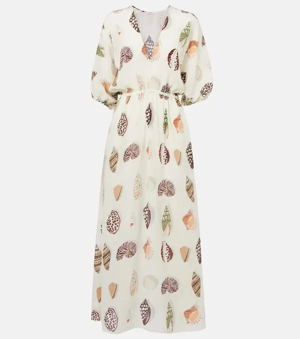 ERES Printed Silk Midi Dress