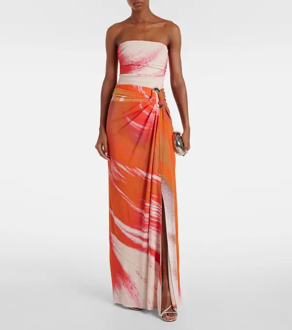 Simkhai Emma Printed Jersey Maxi Dress - Multicoloured